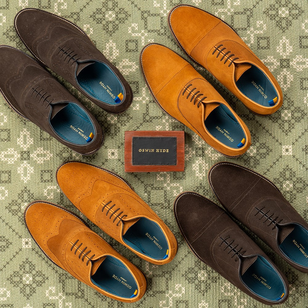 Oswin Hyde: Men’s Suede Lace‑Up Shoes Collection