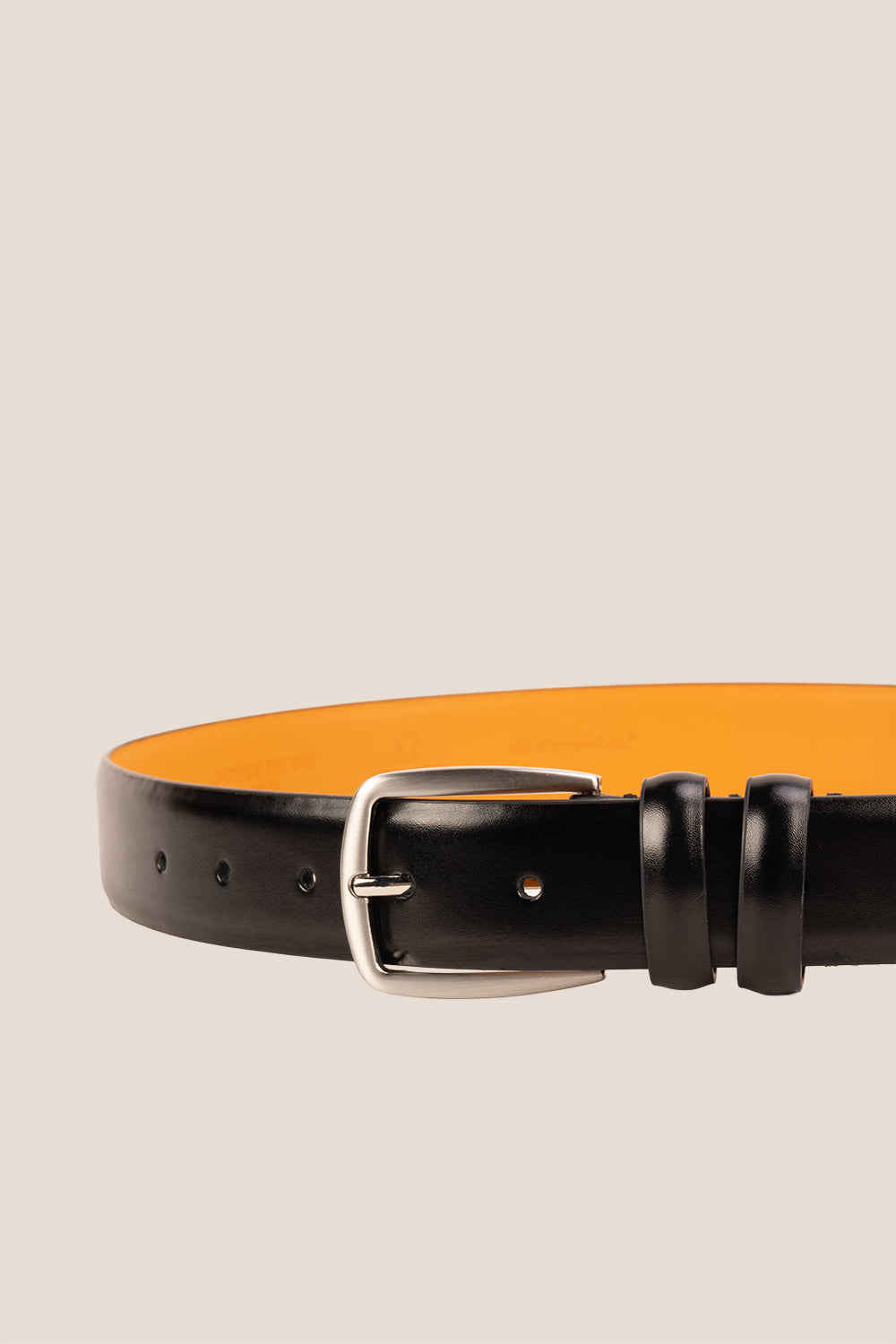 Gavin Black Belt – Men’s Smooth Leather Belt with Pin Buckle