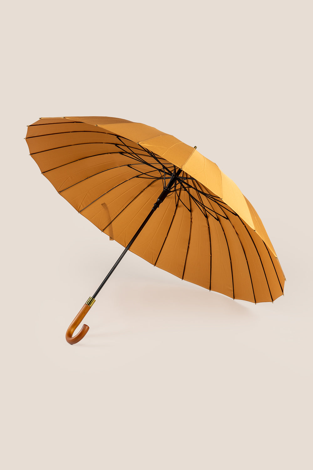 Oswin Hyde: Joseph Sand Windproof Wooden J-Handle Umbrella